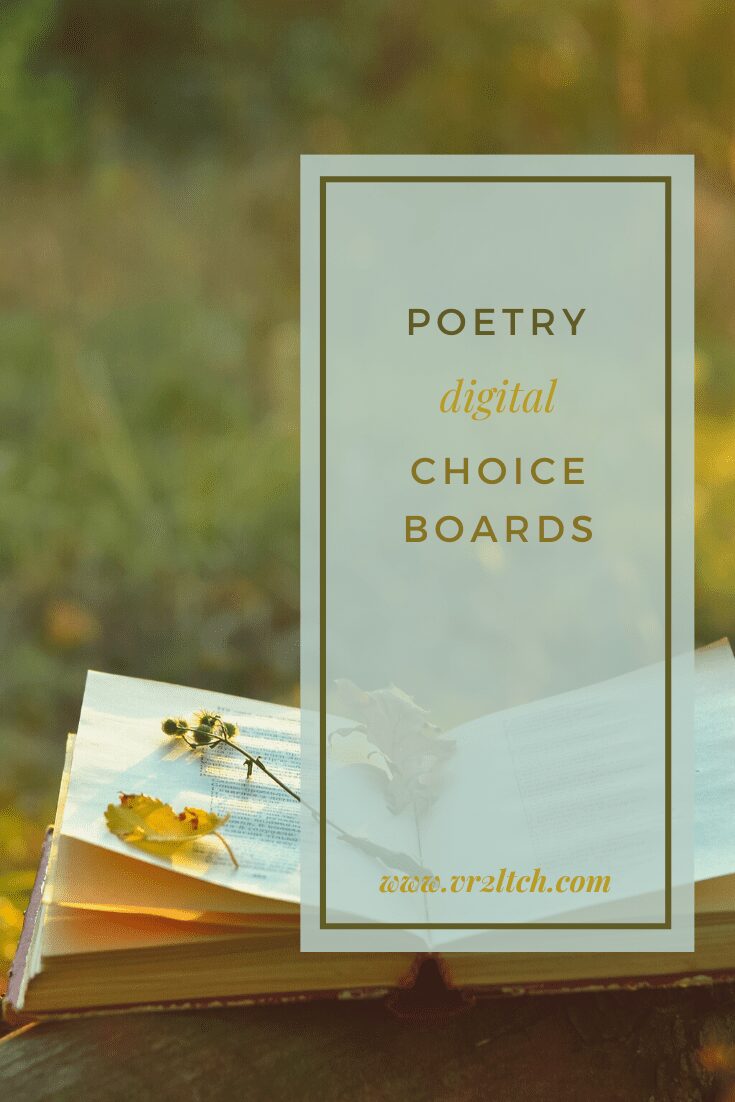 Digital Choice Boards for Poetry : vr2ltch