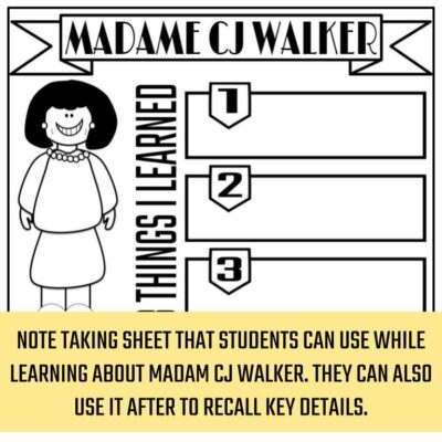 Madam CJ Walker: Inventor Activities : vr2ltch
